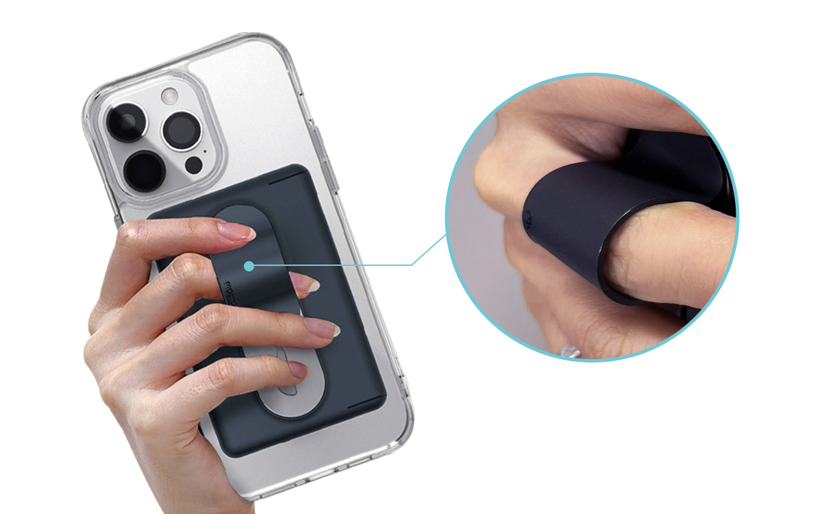 MOMOSTICK、ビルトイン式のスマホグリップを搭載したMagsafe対応カード収納グリップを発売 ｜デザインを深掘り MdN