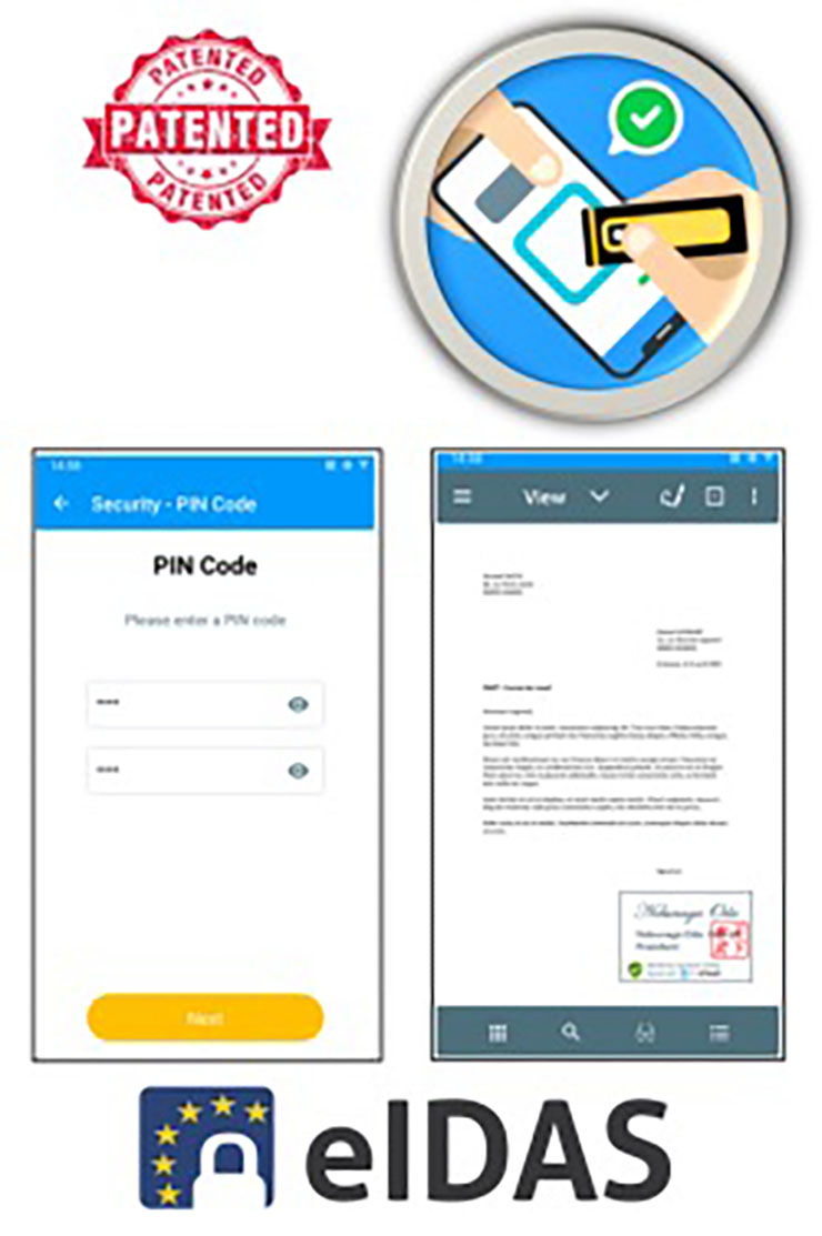 電子印鑑を“捺印”できる「ハンコ型電子印鑑 ByStamp KEYMO」、スマホ画面に押すことでデジタル文書への電子捺印を実現！ ｜デザインを深掘り MdN