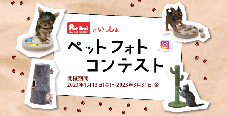 Pet amiブランドを展開するコメリが「Pet amiといっしょ♪ペットフォトコンテスト」を開催中 ｜デザインを深掘り MdN