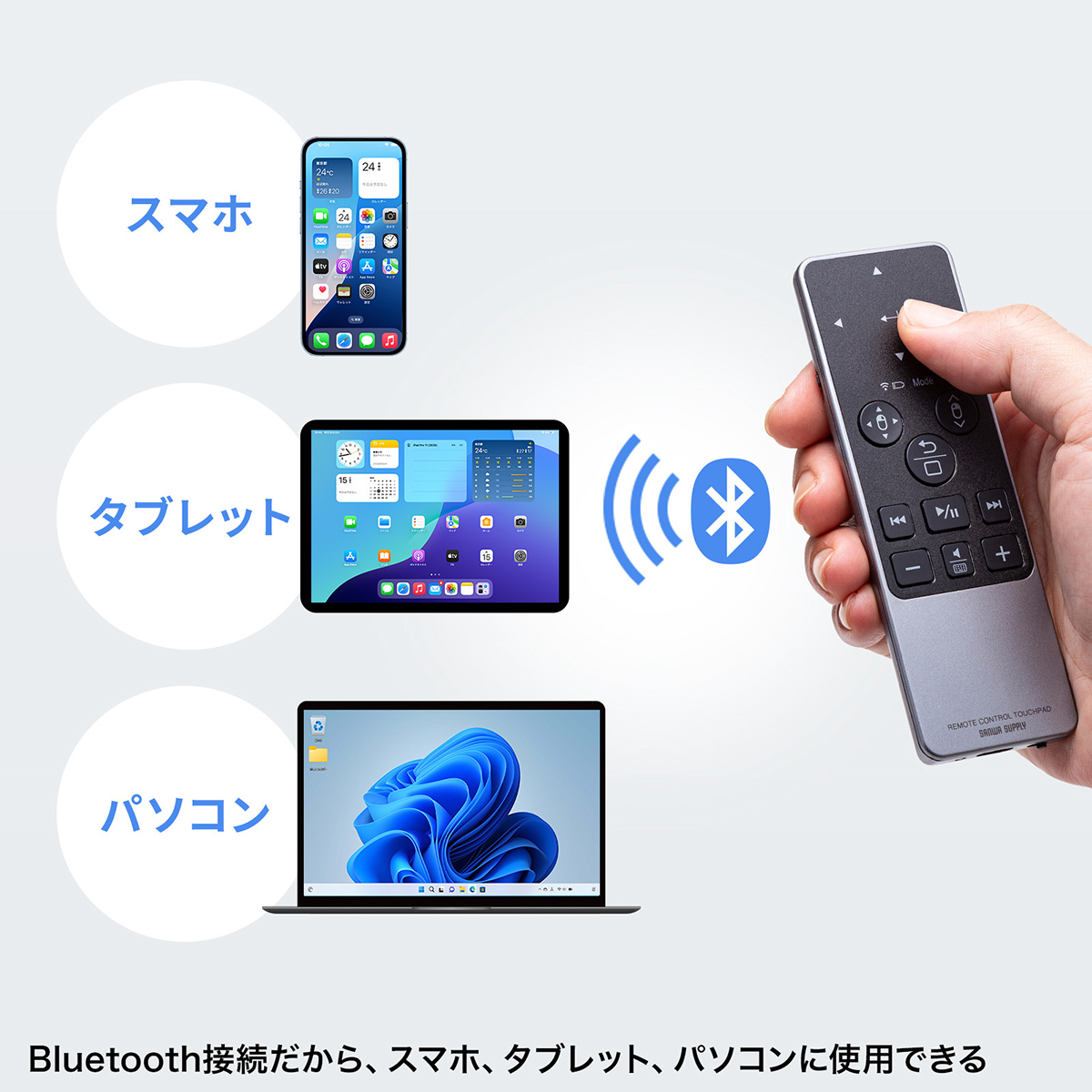 サンワサプライ、タッチパッド搭載・リモコンのような形のBluetoothマウス「MA-PBS325BK」を発売 ｜デザインを深掘り MdN