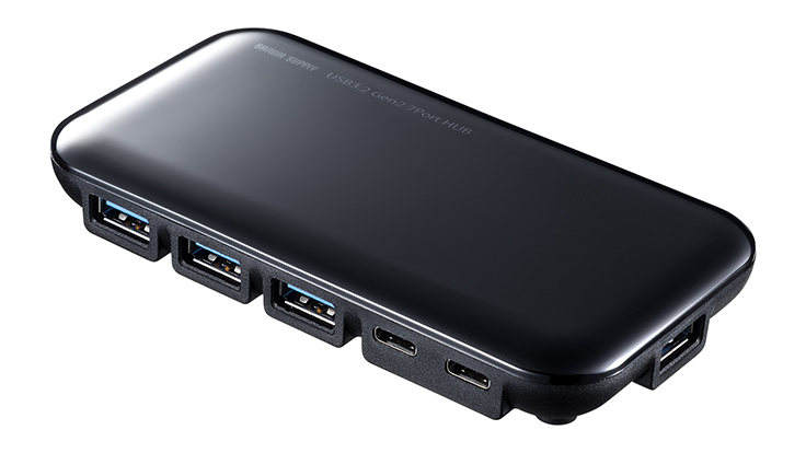 サンワサプライ、USB 3.2 Gen2対応で7ポート搭載のUSBハブ「USB-3TCH38BK」を発売 ｜デザインを深掘り MdN