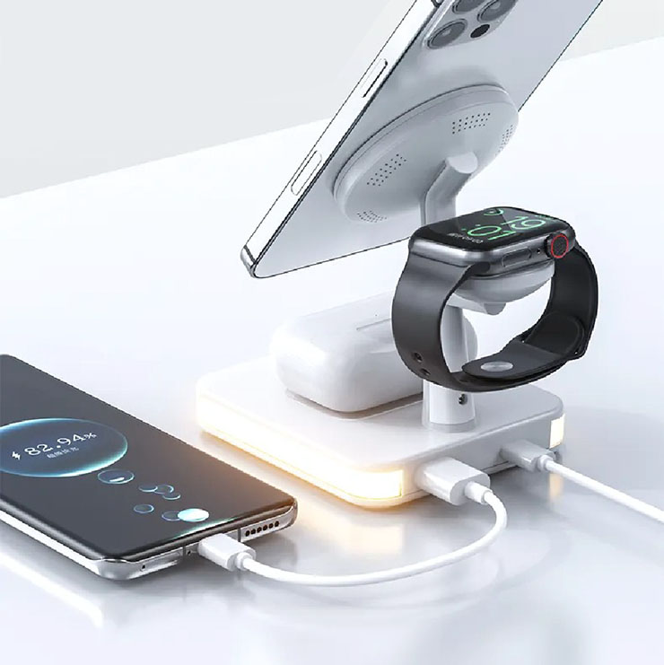 Gloture、LED照明付き多機能充電スタンド「GeeDepot」を発売 ｜デザインを深掘り MdN