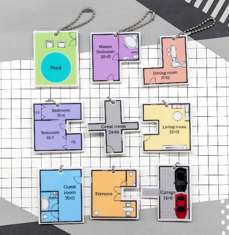 TAMA-KYU、大学生から縄文人や宇宙人まで部屋の間取りを取り揃えた「間取りキーホルダー」を発売 ｜デザインを深掘り MdN