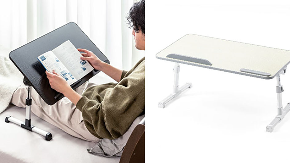 持ち運びできる折りたたみテーブル 高さと角度を調整できるノートパソコンデスク ｜デザインを深掘り MdN