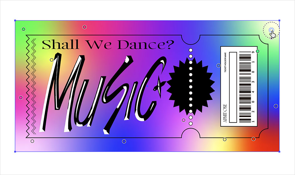 Illustratorで立体ロゴやグラデーション加工を施した「チケット風ビジュアル」の作り方 ｜デザインを深掘り MdN