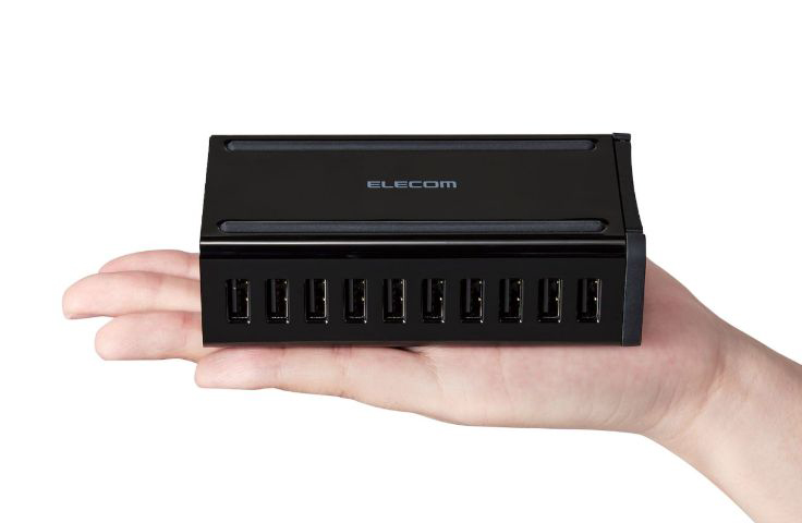 エレコム、コンパクトな筐体ながら最大で10台の機器をまとめて接続できるUSB充電器を発売 ｜デザインを深掘り MdN