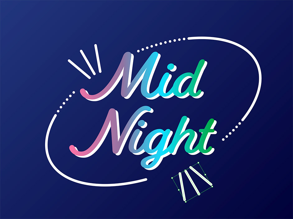 Illustratorで作るカラフルなグラデーションと筆記体を組み合わせたガーリーなロゴ ｜デザインを深掘り MdN